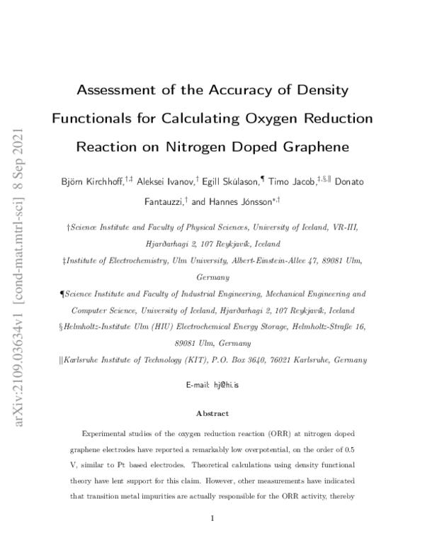 Pdf Assessment Of The Accuracy Of Density Functionals For Calculating