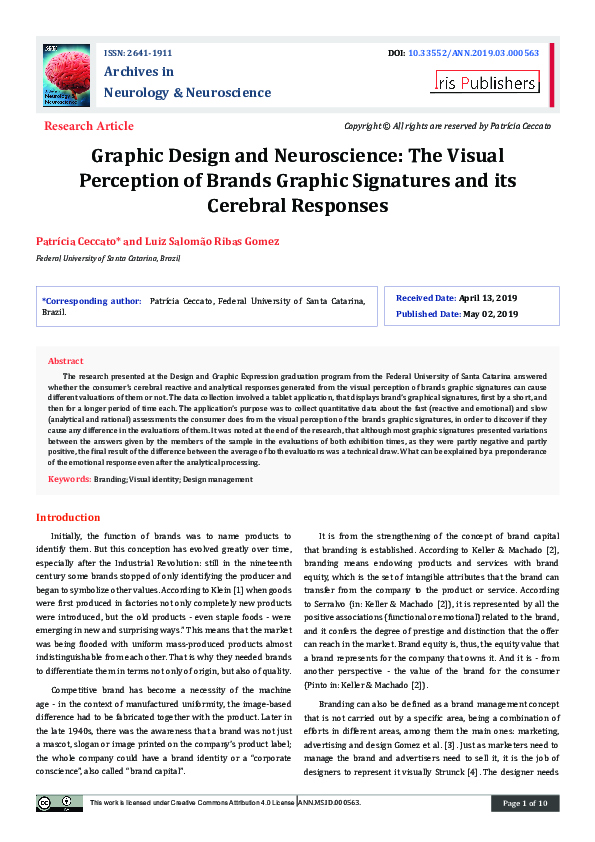 (PDF) Graphic Design and Neuroscience: The Visual Perception of Brands ...