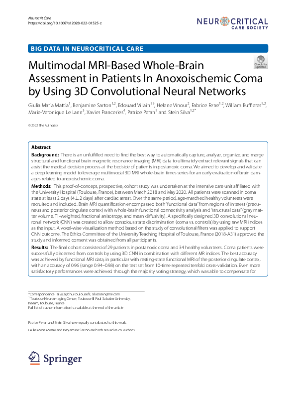 (PDF) Multimodal MRI-Based Whole-Brain Assessment in Patients In Anoxoischemic Coma by Using 3D ...