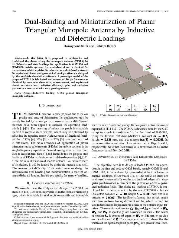 (PDF) Dual-Banding and Miniaturization of Planar Triangular Monopole ...