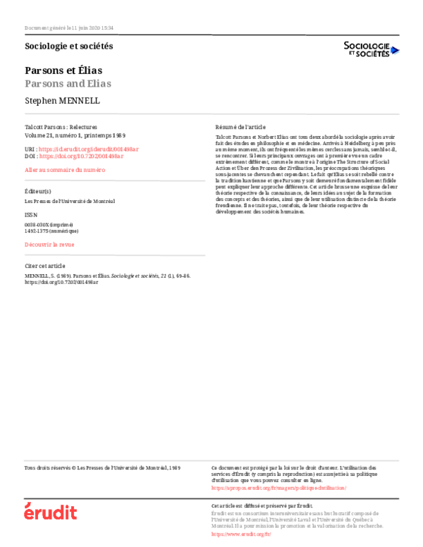 (PDF) Parsons et Élias