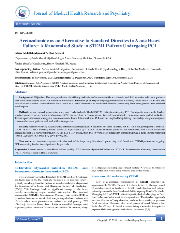 (PDF) Acetazolamide as an Alternative to Standard Diuretics in Acute ...