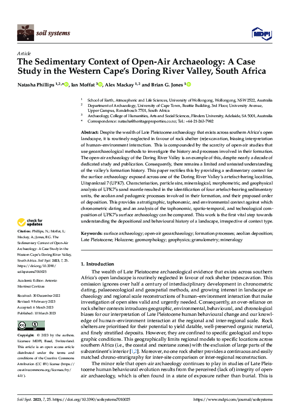(PDF) The Sedimentary Context of Open-Air Archaeology: A Case Study in ...