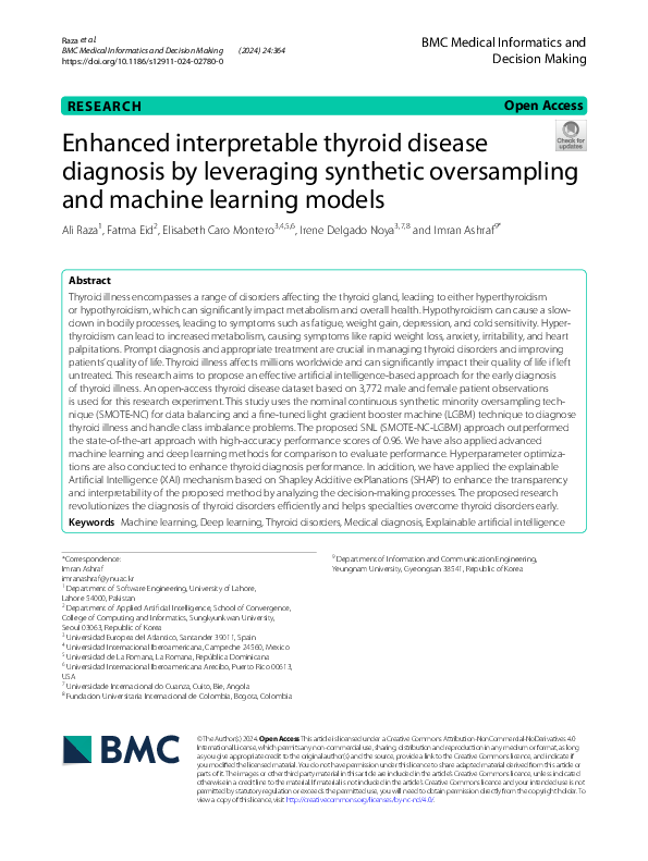 (PDF) Enhanced interpretable thyroid disease diagnosis by leveraging ...