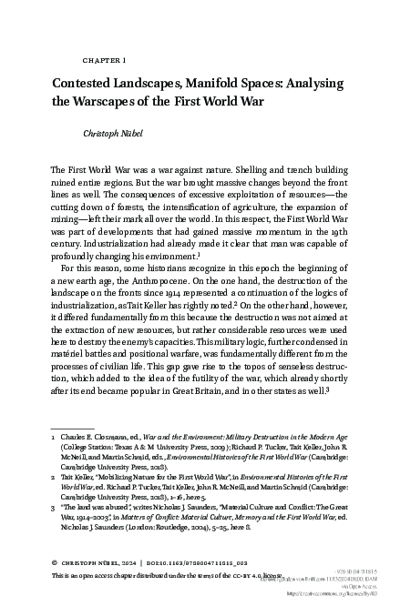 (PDF) Contested Landscapes, Manifold Spaces: Analysing the Warscapes of ...