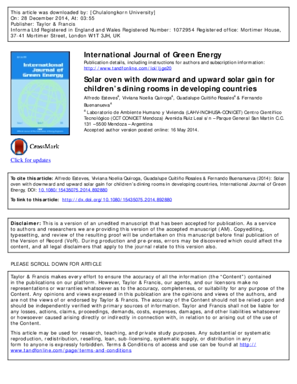 (PDF) Solar oven with downward and upward solar gain for children’s ...