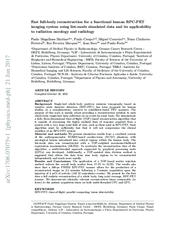 (PDF) Fast full-body reconstruction for a functional human RPC-PET imaging system using list ...
