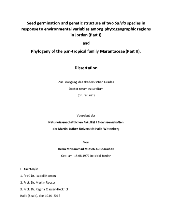 (PDF) Phylogeny of the pan-tropical family Marantaceae