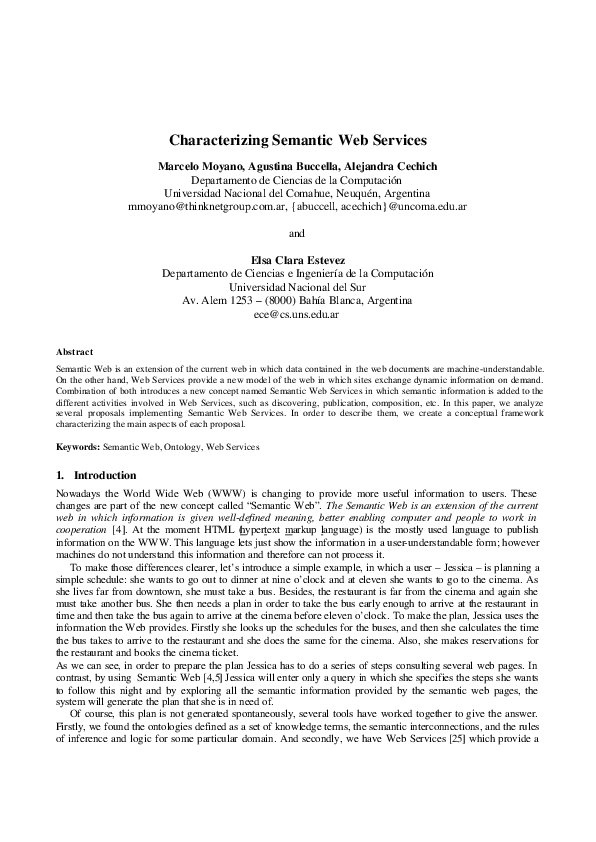 (PDF) Characterizing semantic web services