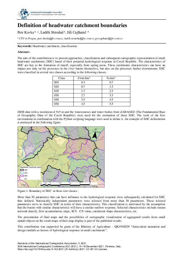 (PDF) Definition of headwater catchment boundaries