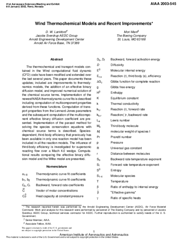 (PDF) Advancements in Wind Thermo-Chemical Models