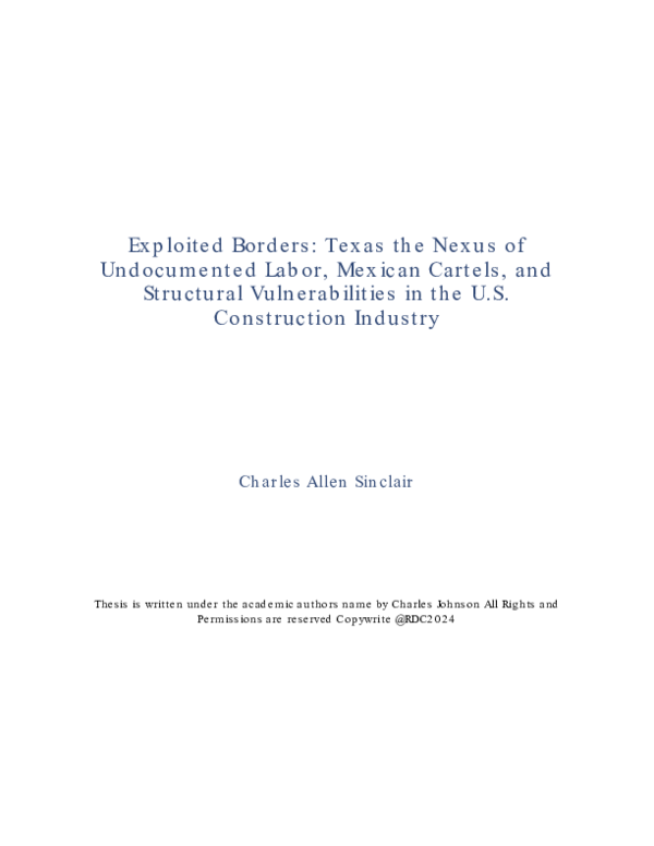 (PDF) Exploited Borders: Texas the Nexus of Undocumented Labor, Mexican ...