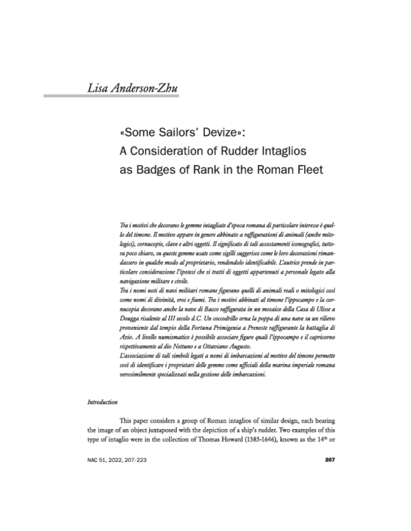 (PDF) "Some Sailor's Devize": A Consideration of Rudder Intaglios as ...
