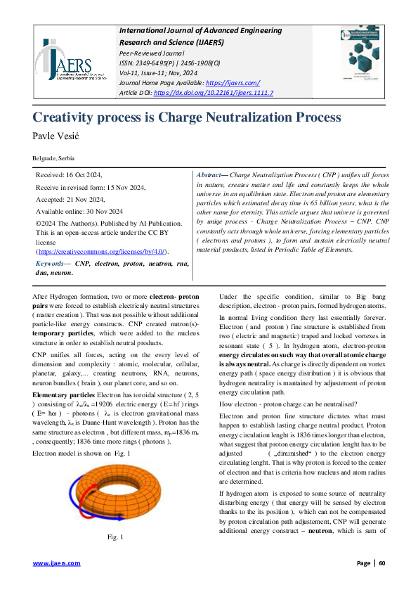 (PDF) Creativity process is Charge Neutralization Process