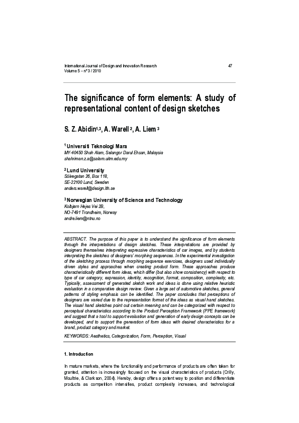 (PDF) The significance of form elements