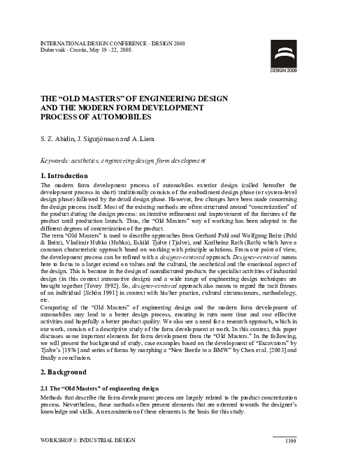 (PDF) The “old masters” of engineering design and the modern form ...