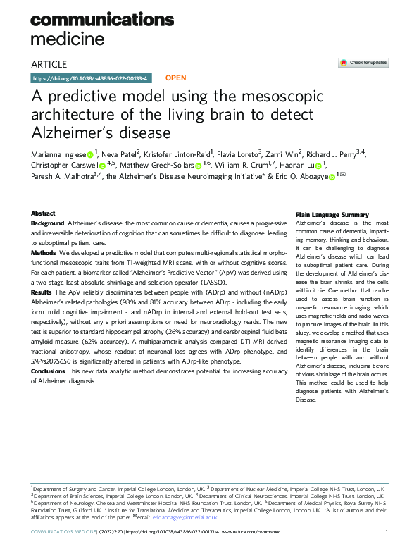 (PDF) A predictive model using the mesoscopic architecture of the ...