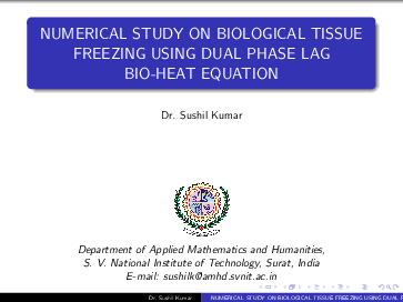 (PDF) Numerical Study on Biological Tissue Freezing Using Dual Phase ...