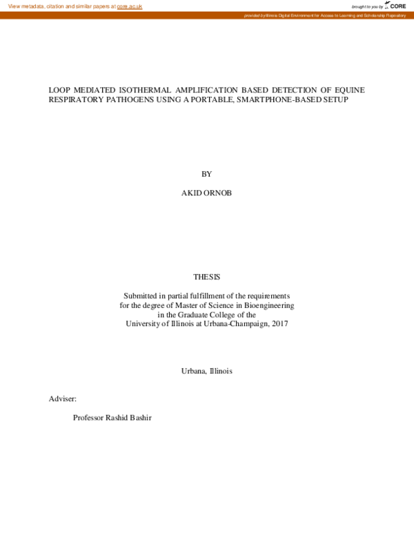(PDF) Loop mediated isothermal amplification based detection of equine respiratory pathogens ...