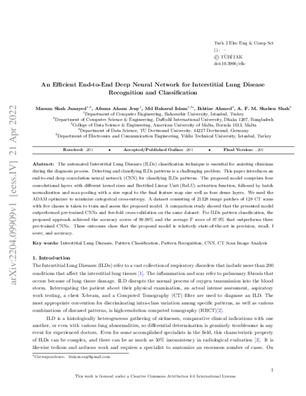 (PDF) An Efficient End-to-End Deep Neural Network for Interstitial Lung Disease Recognition and ...