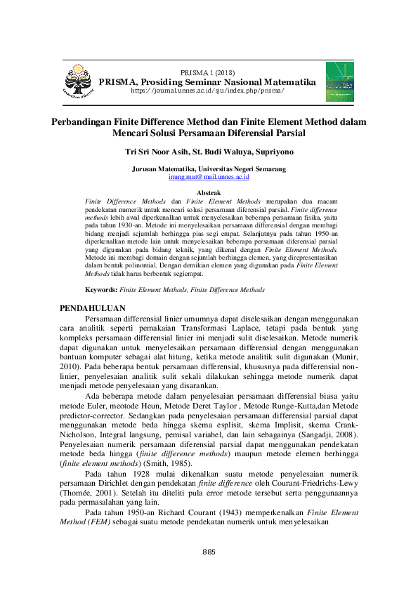 (PDF) Perbandingan Finite Difference Method dan Finite Element Method ...