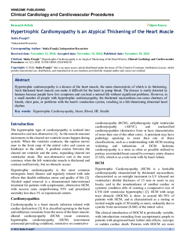(PDF) Hypertrophic Cardiomyopathy is an Atypical Thickening of the ...