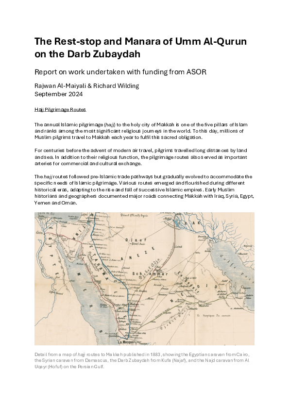 (PDF) The Rest-stop and Manara of Umm Al-Qurun on the Darb Zubaydah ...