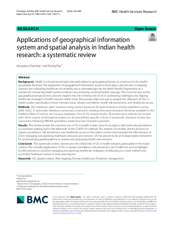 (PDF) Applications of geographical information system and spatial ...