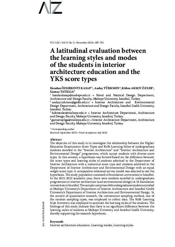 (PDF) A latitudinal evaluation between the learning styles and modes of ...