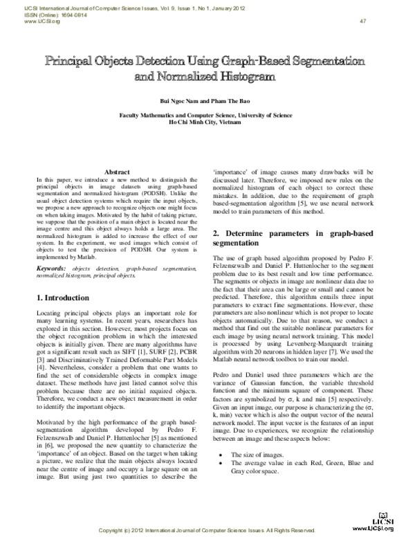(PDF) Principal Objects Detection Using Graph-Based Segmentation and ... (PDF) Principal Objects Detection Using Graph-Based Segmentation and ...