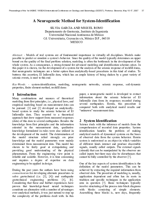 (PDF) A Neurogenetic Method for System-Identification