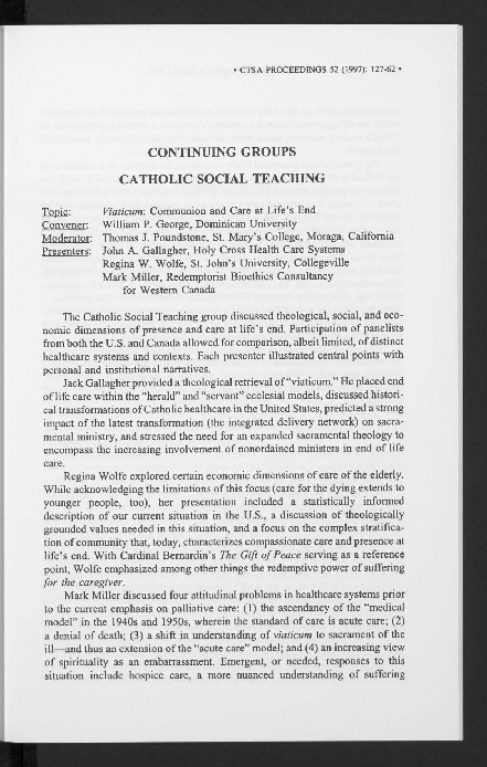 (PDF) Catholic Social Teaching