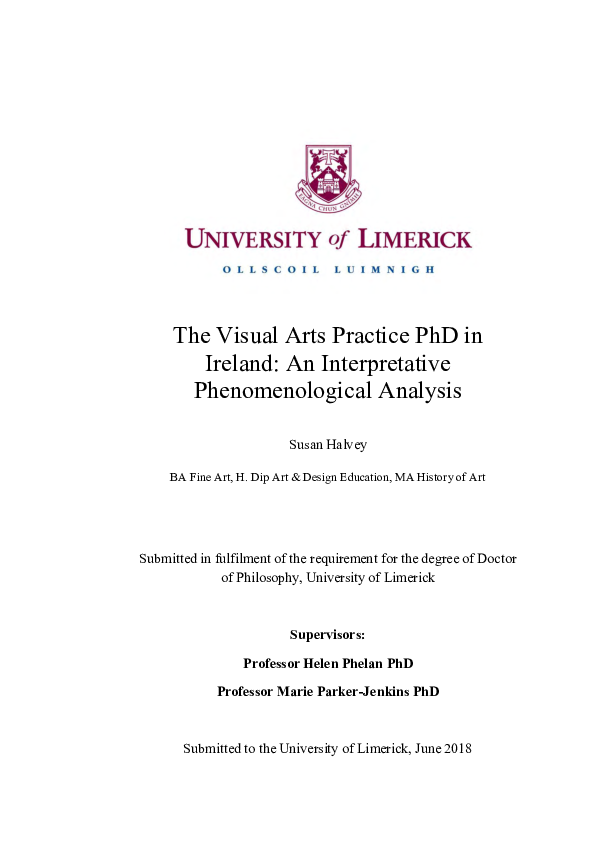 (PDF) The visual arts practice PhD in Ireland: an interpretative ...