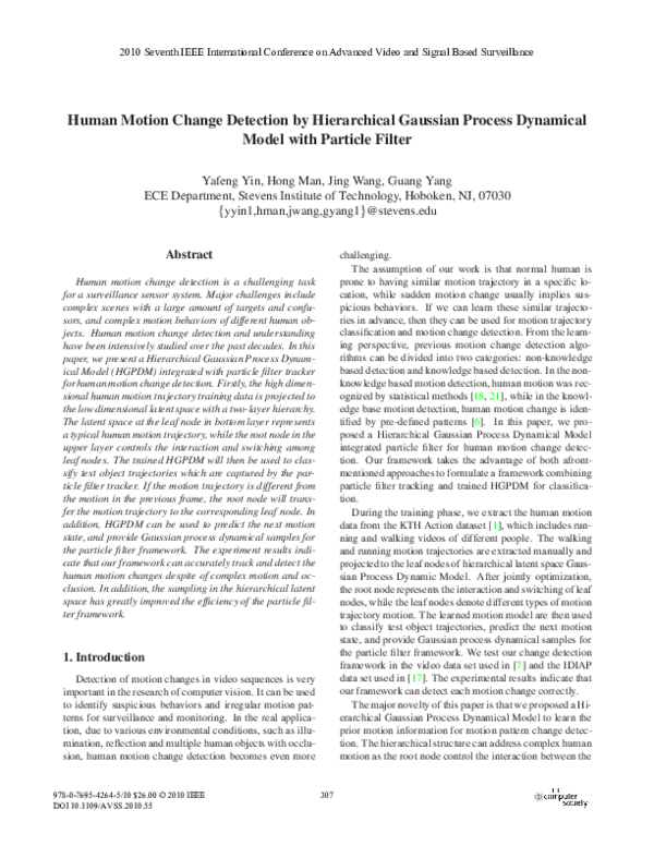 (PDF) Human Motion Change Detection by Hierarchical Gaussian Process Dynamical Model with ...