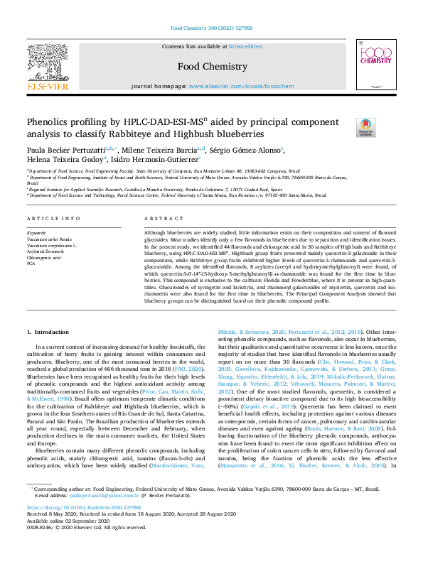 (PDF) Phenolics profiling by HPLC-DAD-ESI-MSn aided by principal component analysis to classify ...