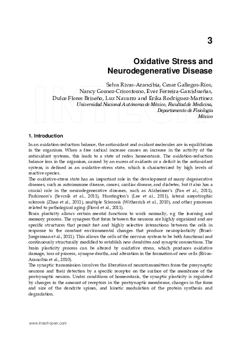 (PDF) Oxidative Stress and Neurodegenerative Disease