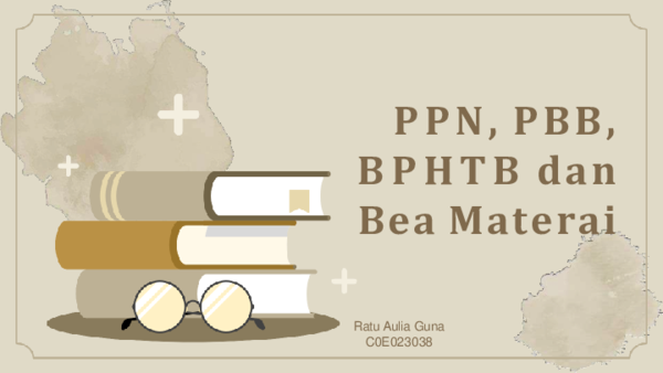 (PDF) PPN, PBB, BPHTB dan Bea Materai