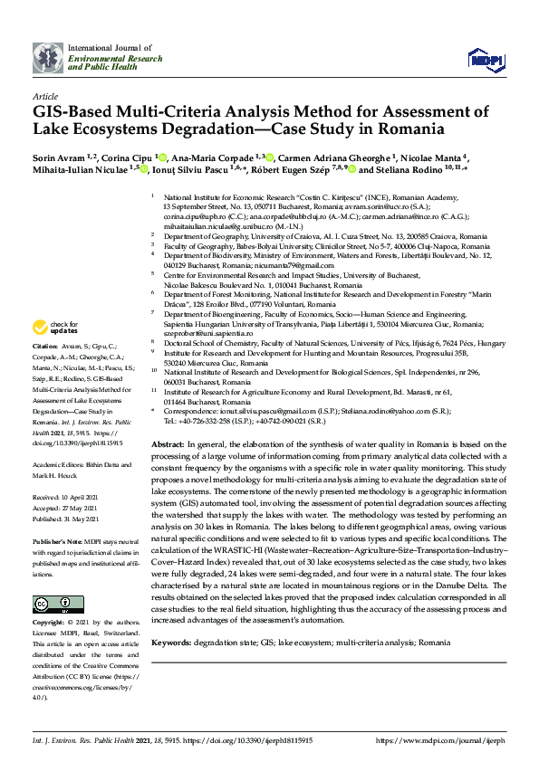 (PDF) GIS-Based Multi-Criteria Analysis Method for Assessment of Lake ...