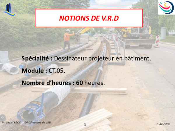 (PDF) Cours Voiries & Réseau divers (VRD)