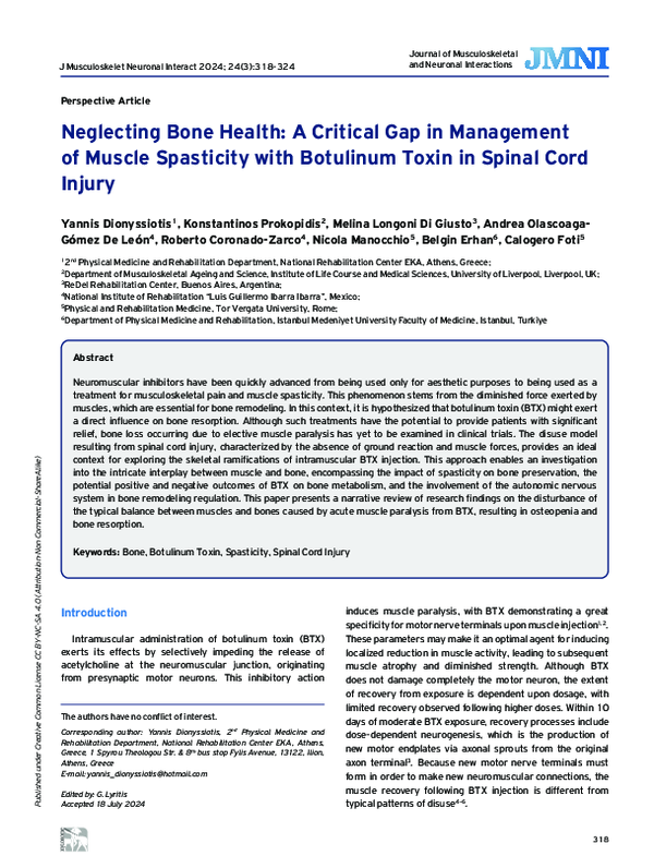 (PDF) Neglecting Bone Health: A Critical Gap in Management of Muscle ...