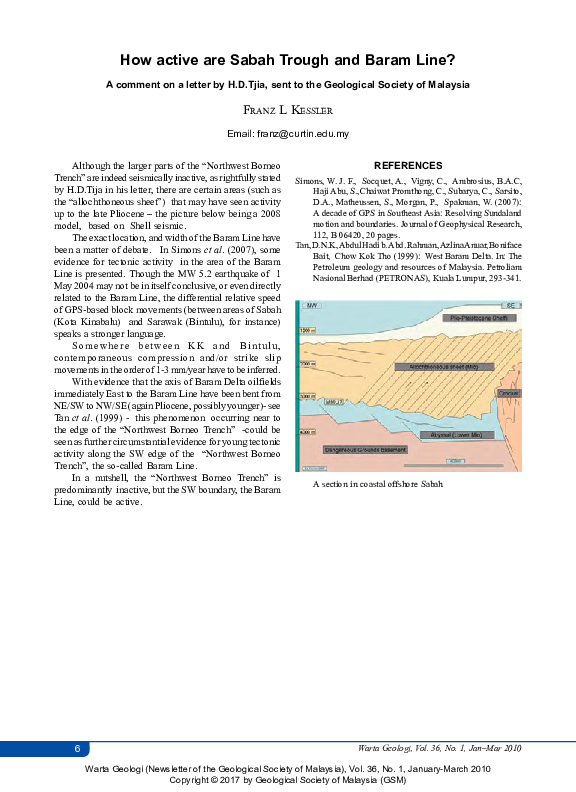 (PDF) Abstract: How Active are Sabah Trough and Baram Line? A Comment ...