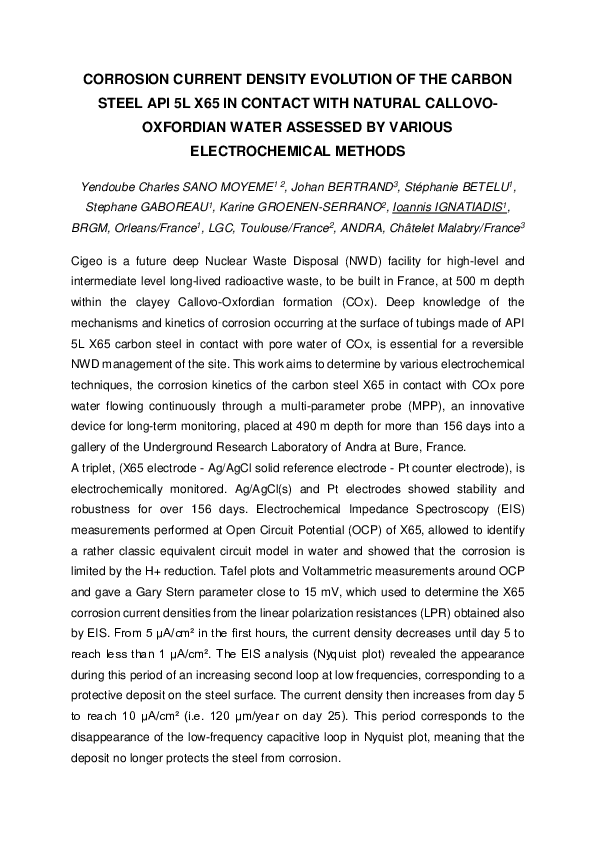 (PDF) Corrosion current density evolution of the carbon steel API 5L ...