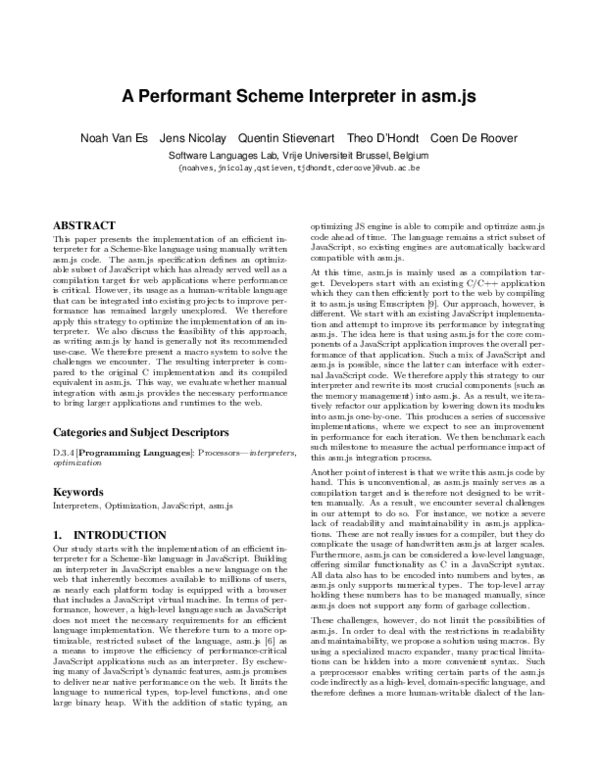 (PDF) A performant scheme interpreter in asm.js