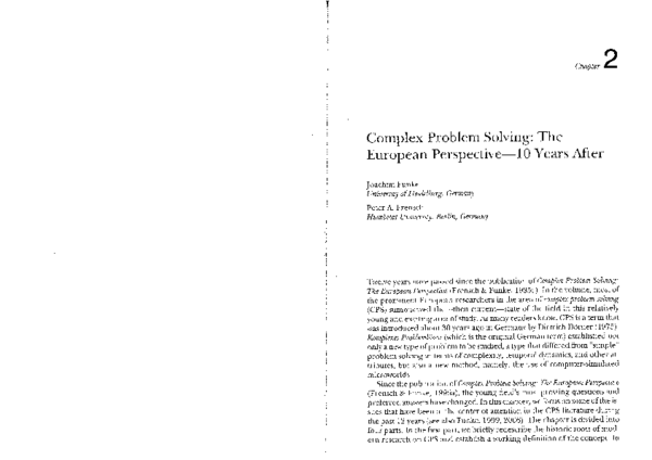 (PDF) Complex Problem Solving: The European Perspective—10 Years After