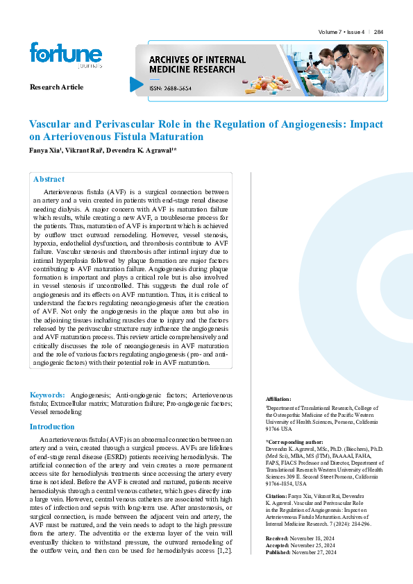 (PDF) Vascular and Perivascular Role in the Regulation of Angiogenesis ...