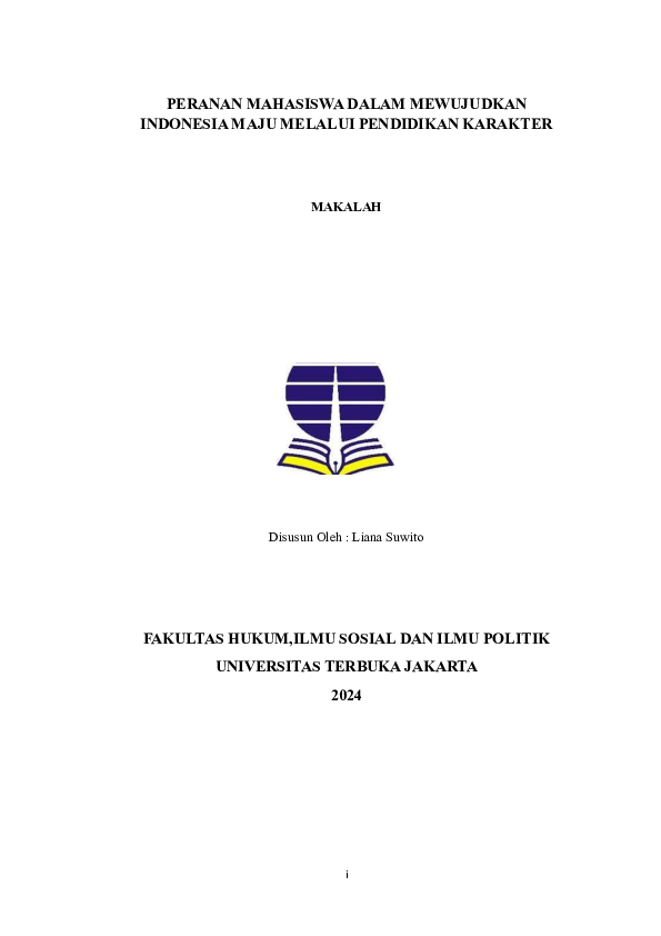 (PDF) Peranan Mahasiswa Dalam Mewujudkan Indonesia Maju Melalui ...