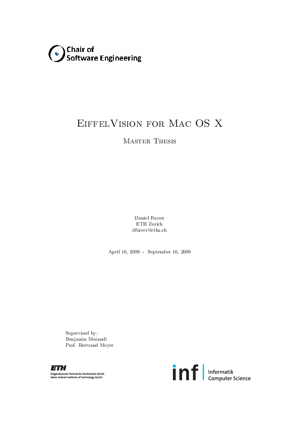 (PDF) EiffelVision for Mac OS X Master Thesis