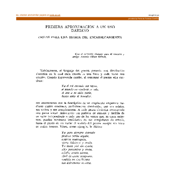 (PDF) Primera aproximación a un uso dariano (Notas para una teoría del ...