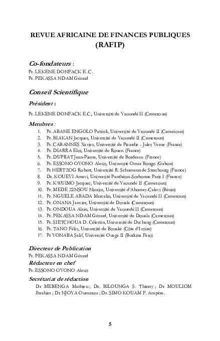 (PDF) La justice fiscale au Togo