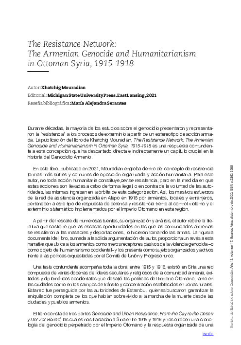 (PDF) The Resistance Network reviewed by María Alejandra Serantes (in ...